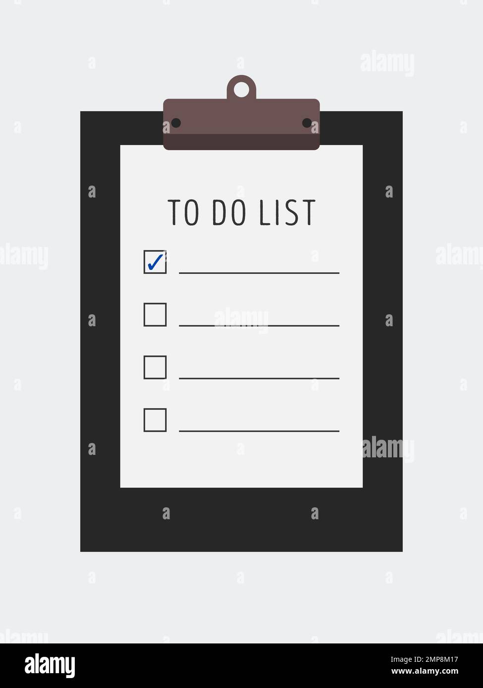 Clipboard to do list template. Flat isolated to-do list illustration ...