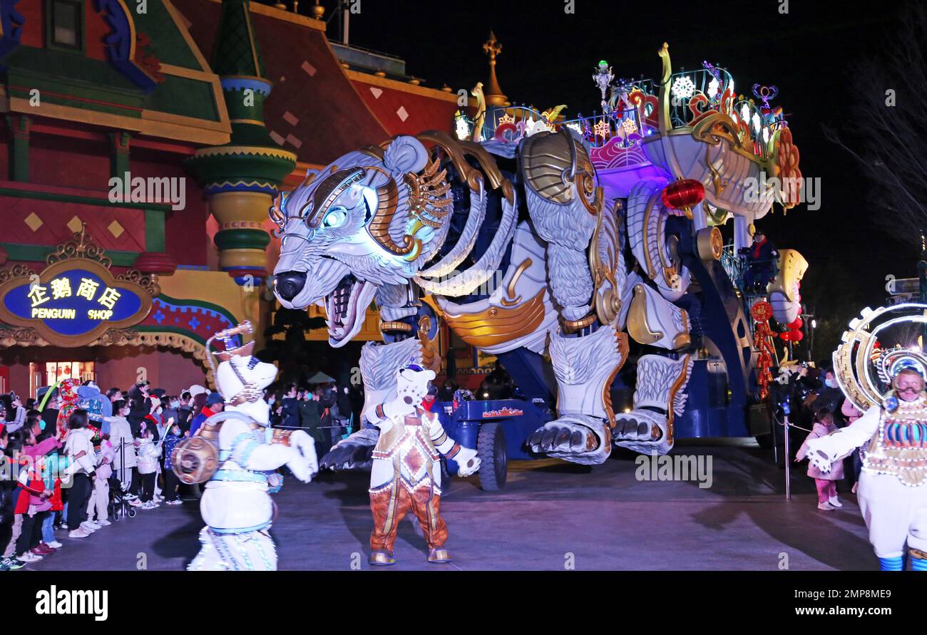 The giant-beast-shaped bionic technology robot float made in China ...