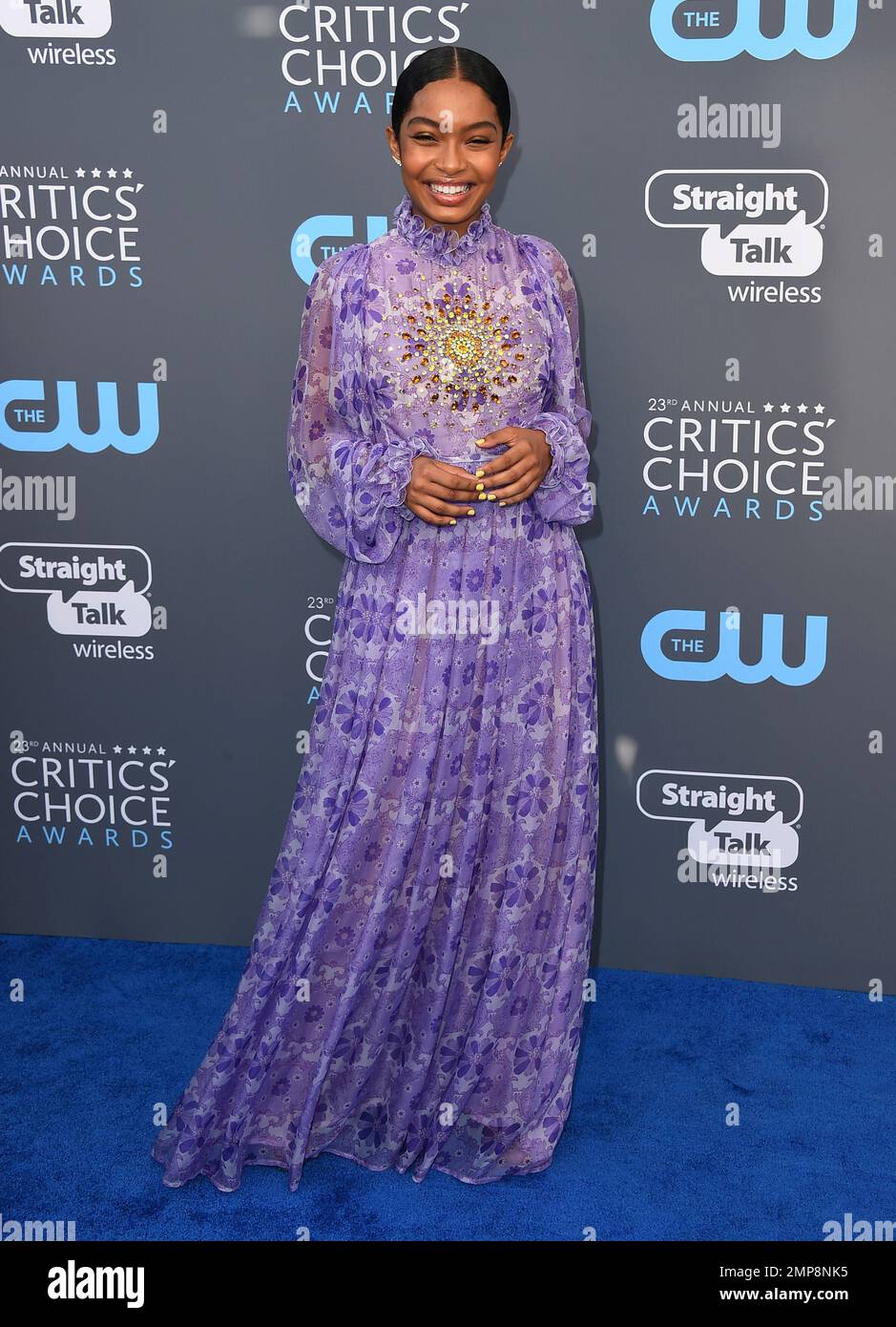 Yara Shahidi arrives at the 23rd annual Critics' Choice Awards at the ...