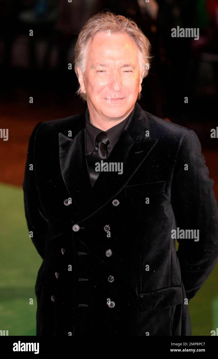 Alan Rickman arrives at the Royal World Premiere of "Alice In ...