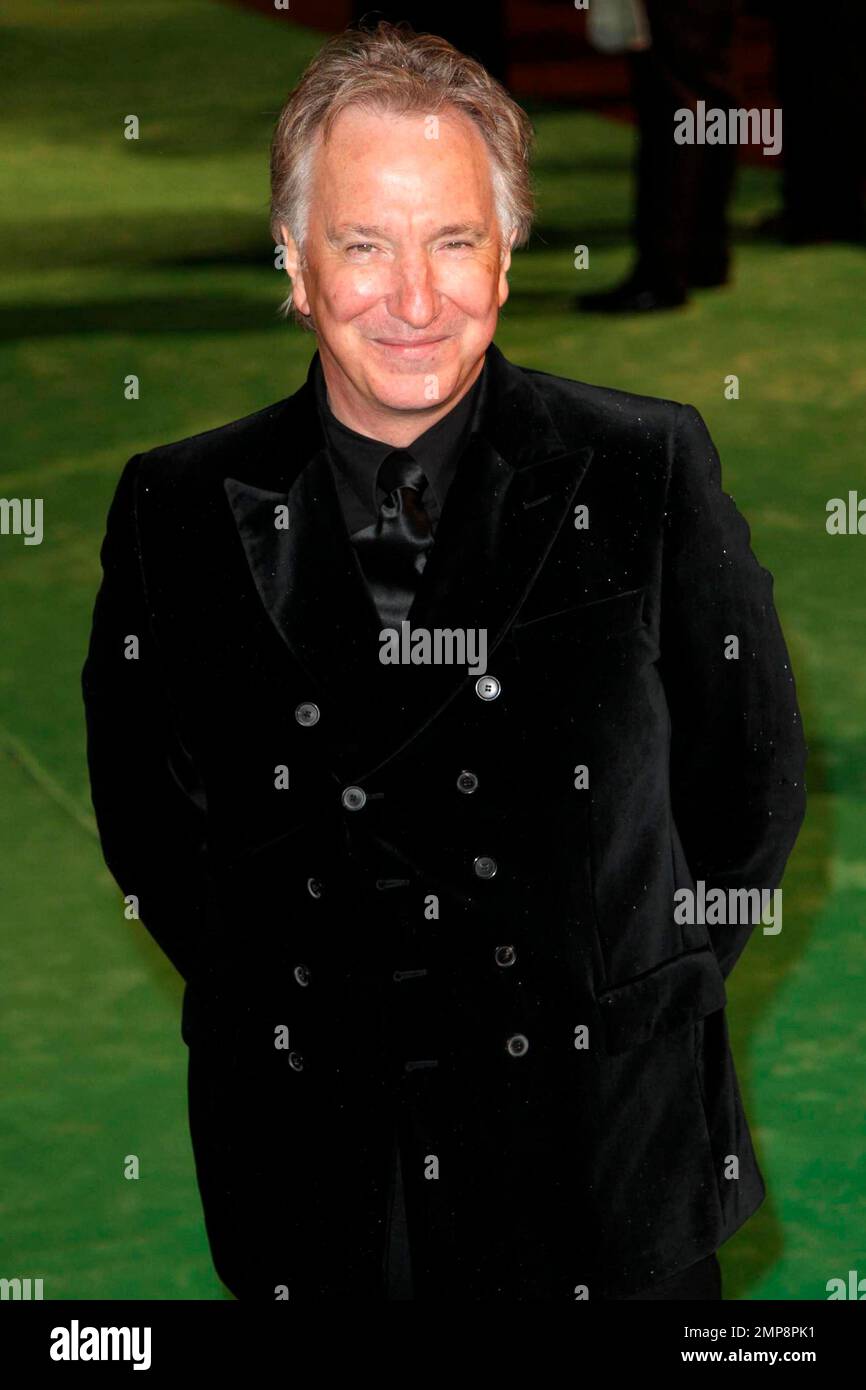 Alan Rickman arrives at the Royal World Premiere of "Alice In ...