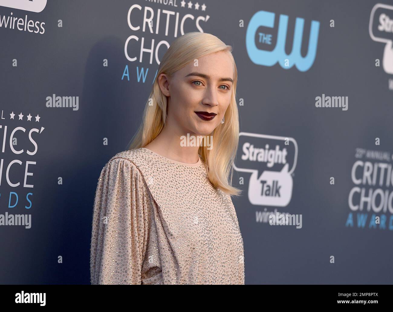 Saoirse Ronan arrives at the 23rd annual Critics' Choice Awards at the ...