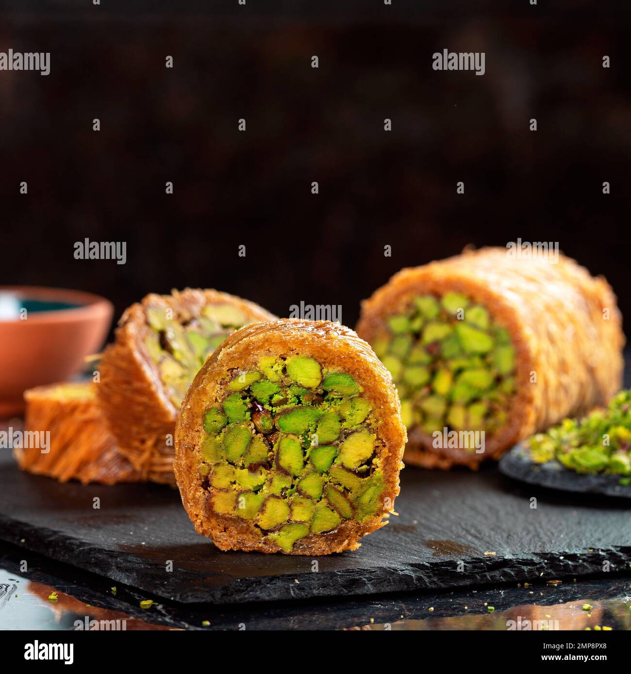 Arabian Turkish sweets baklava desserts Stock Photo - Alamy