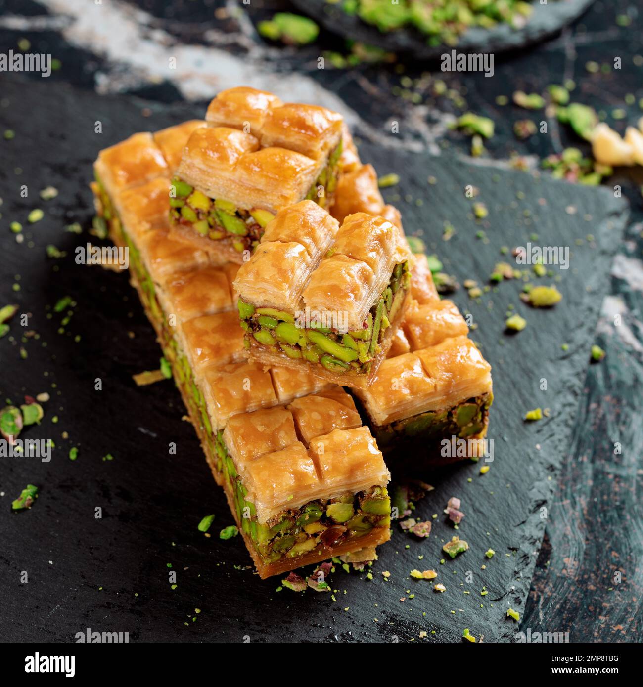 Arabian Turkish sweets baklava desserts Stock Photo - Alamy