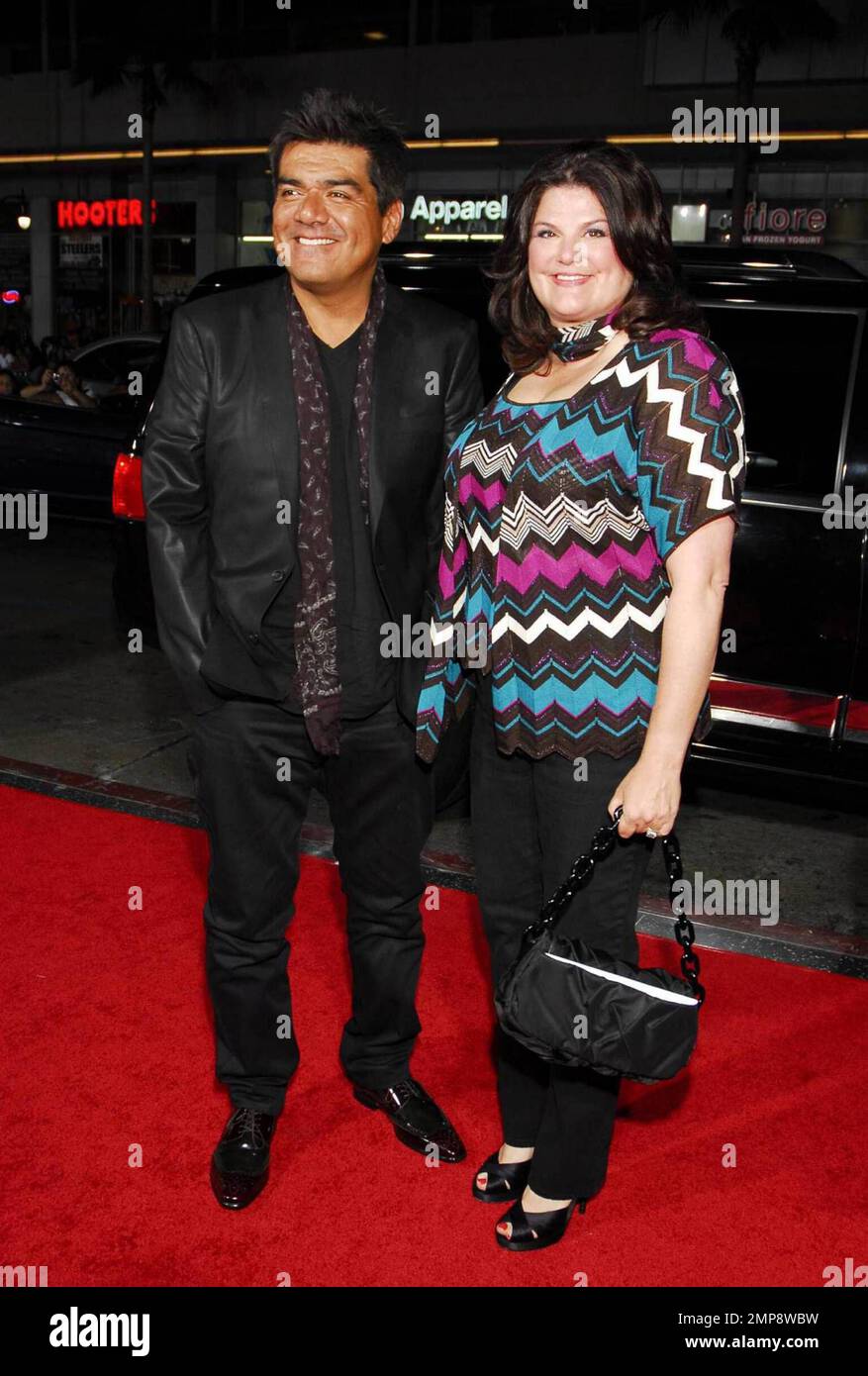 - George Lopez and his wife Ann Serrano Lopez at the premiere of All ...