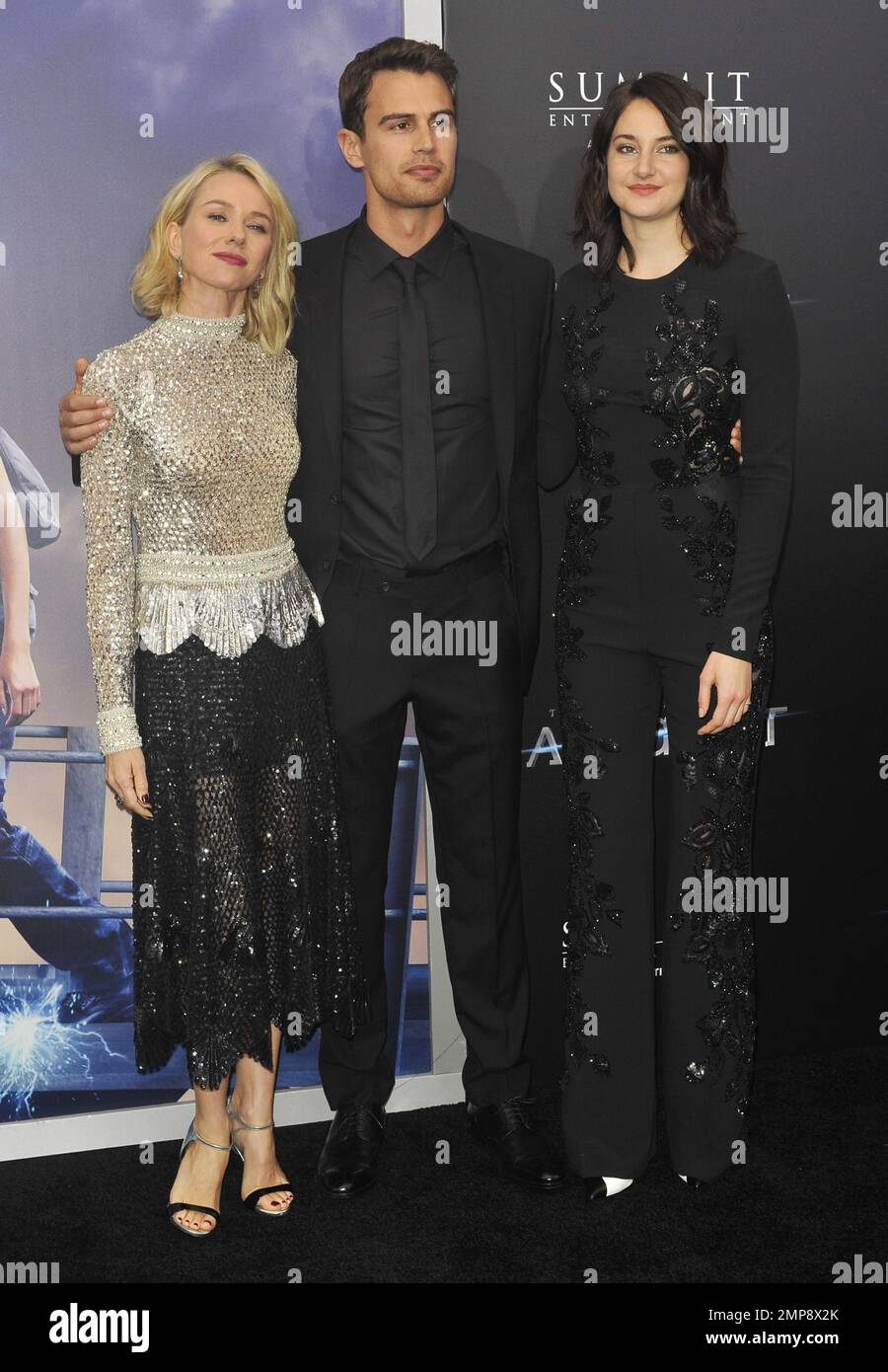 Naomi Watts, Theo James, Shailene Woodley at the The Divergent Series ...