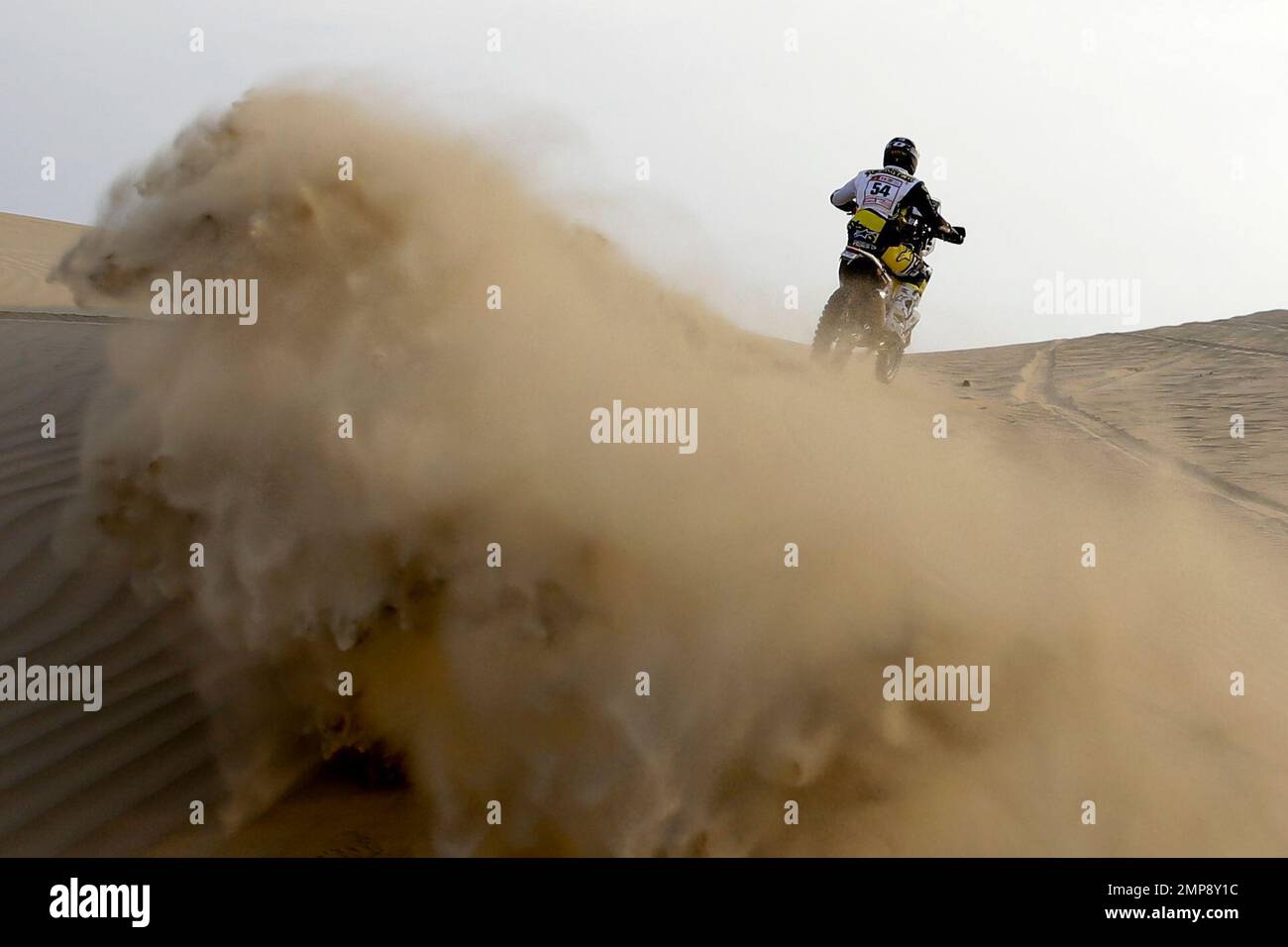 Andrew Short, of United States, rides his Husqvarna motorbike during ...