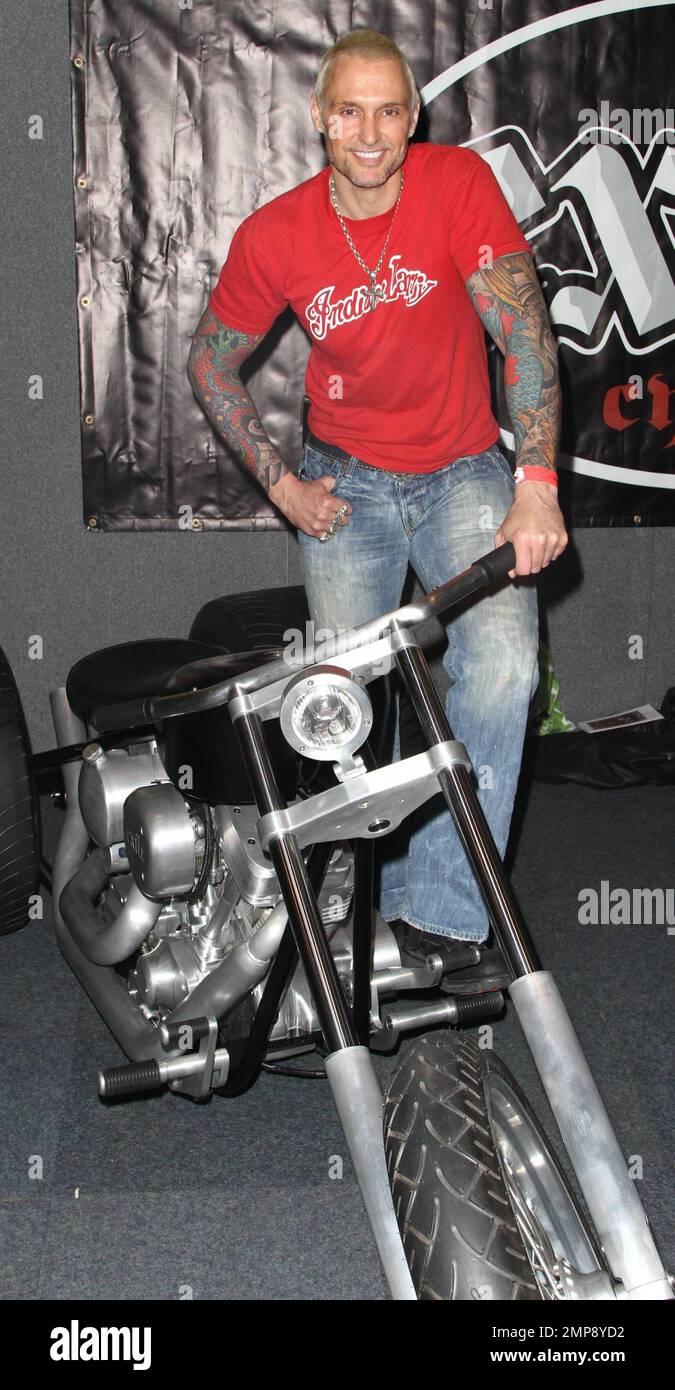 Russel Mitchell of Exile Cycles at the Ally Pally Bike Show put on by ...