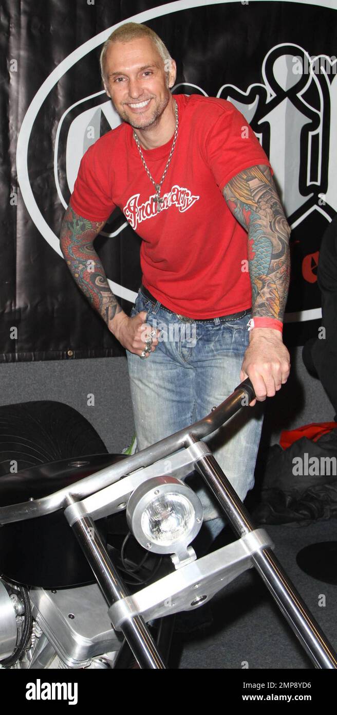 Russel Mitchell of Exile Cycles at the Ally Pally Bike Show put on by ...