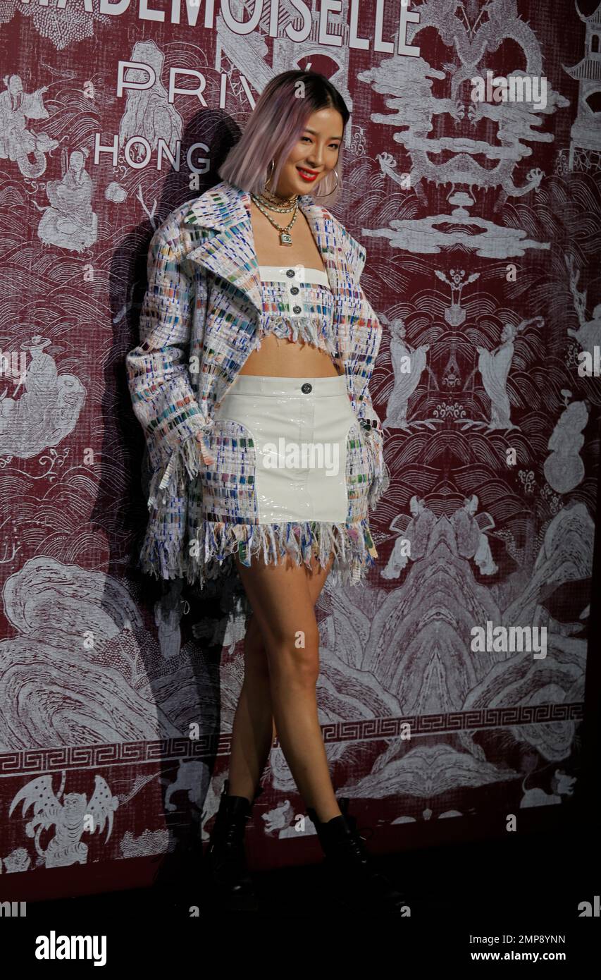 South Korean model Irene Kim poses during a promotional event for ...