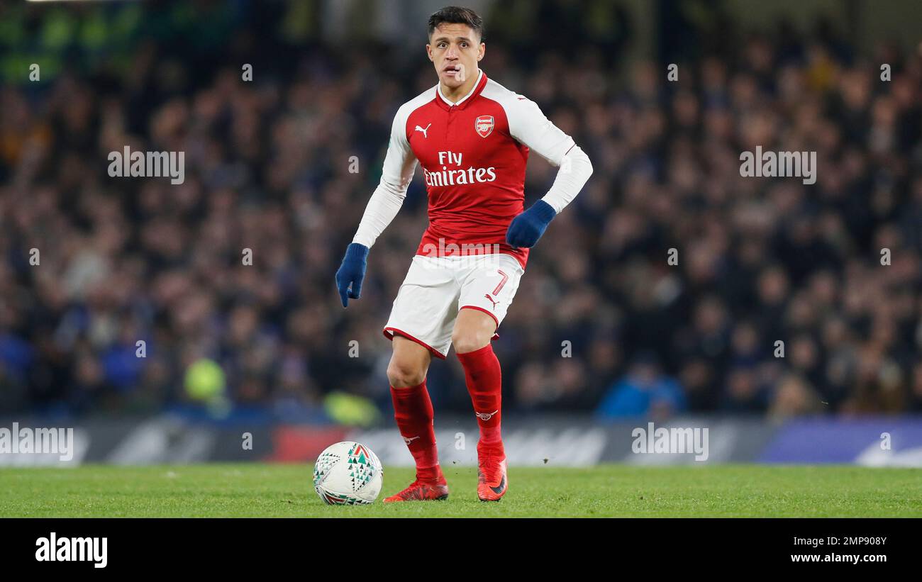 Arsenal's Alexis Sanchez during the English League Cup semifinal first ...