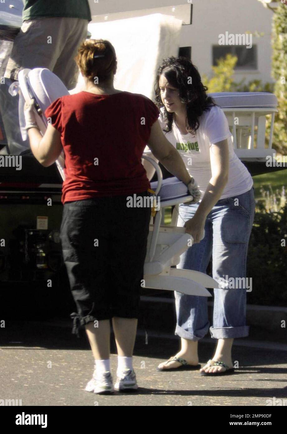 Exclusive American Actress Alyson Hannigan Was Seen Donating Brand New Nursery Furniture And A