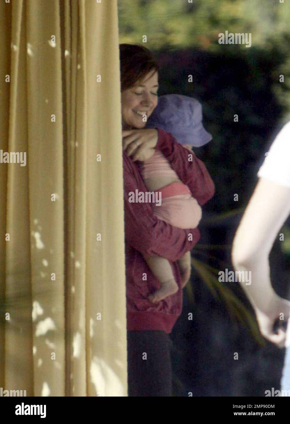 Exclusive American Actress Alyson Hannigan Was Seen Donating Brand New Nursery Furniture And A