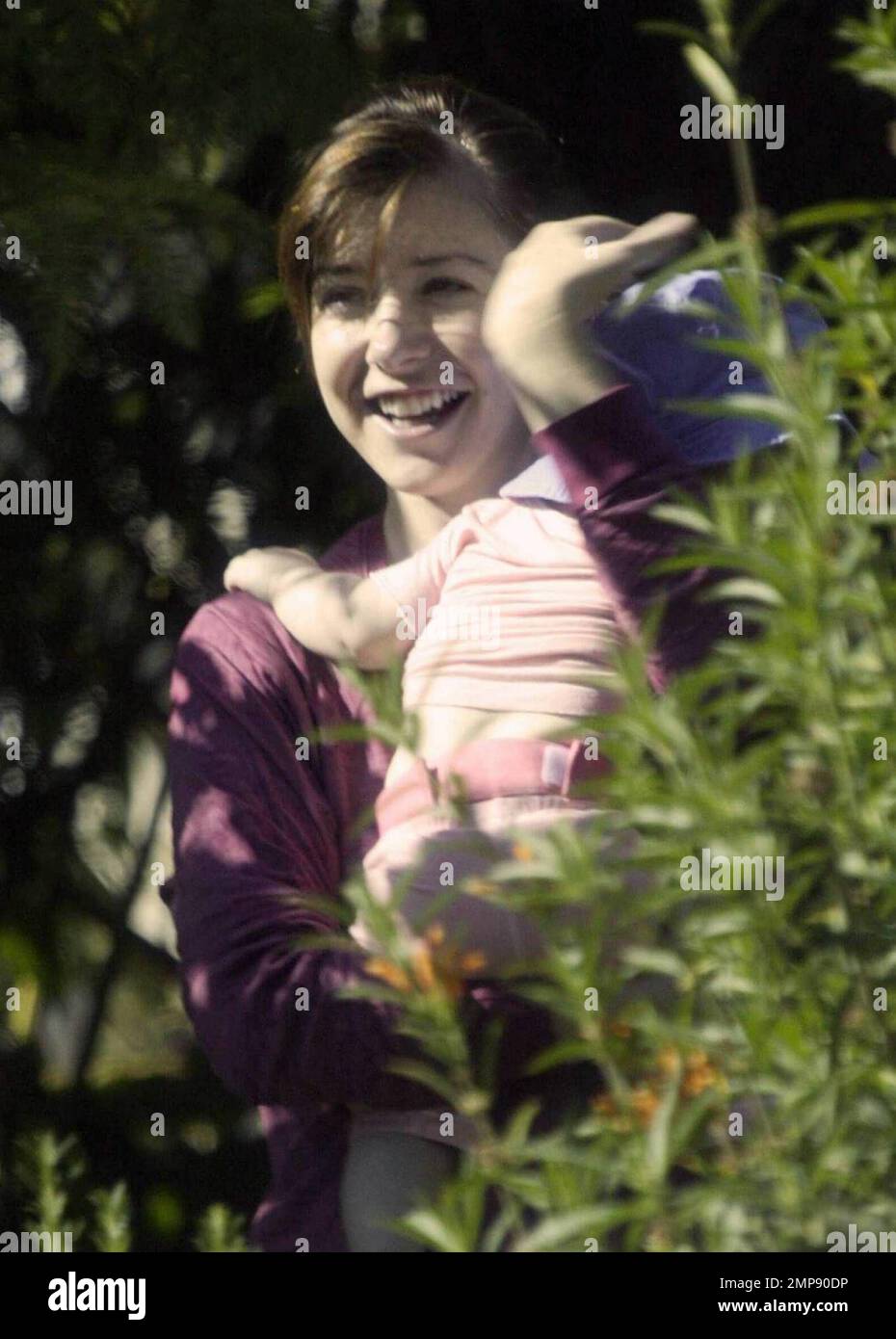 Exclusive American Actress Alyson Hannigan Was Seen Donating Brand New Nursery Furniture And A