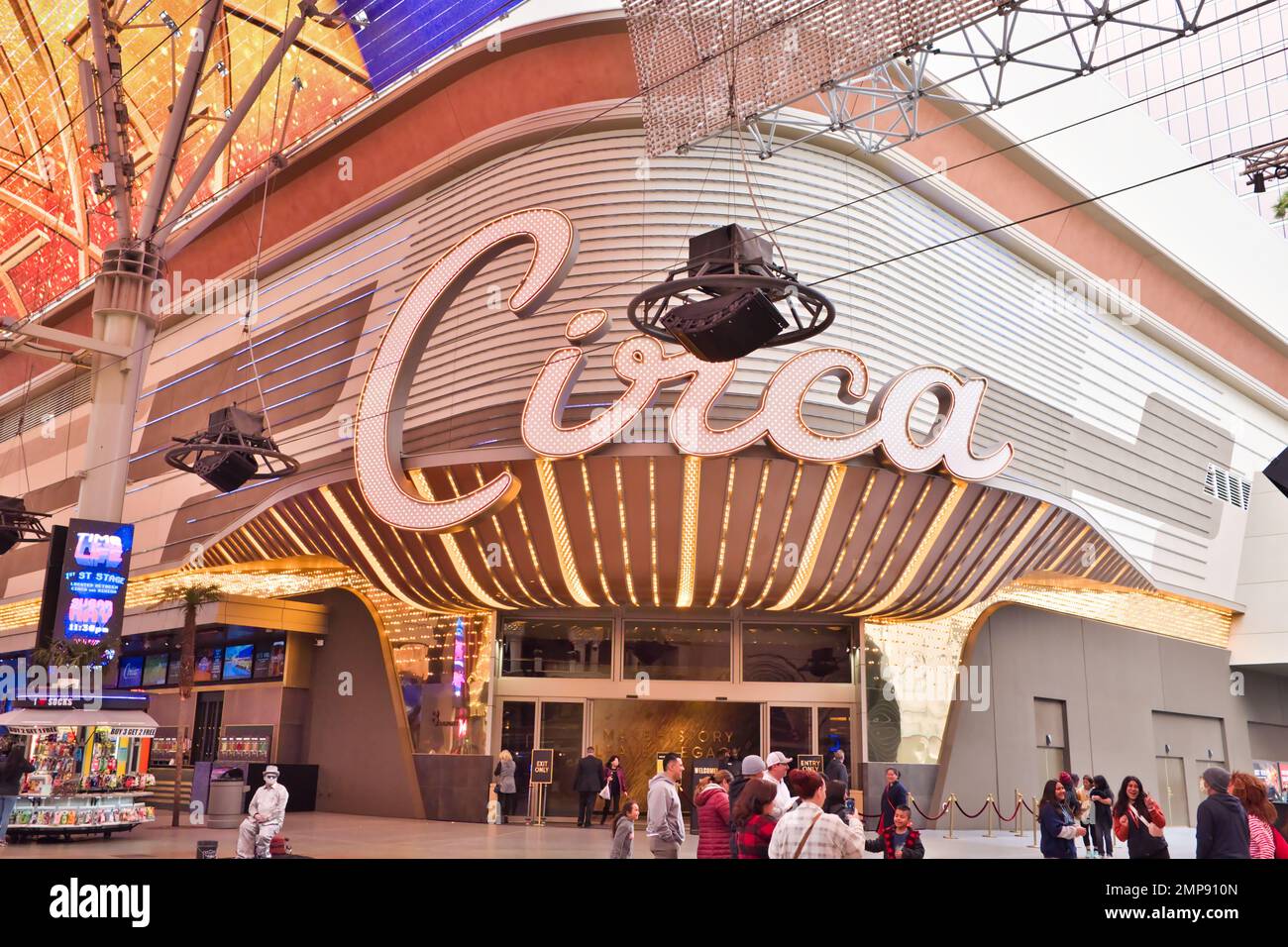 A scene of the facade Circa Resort & Casino in Downtown of Las Vegas in ...