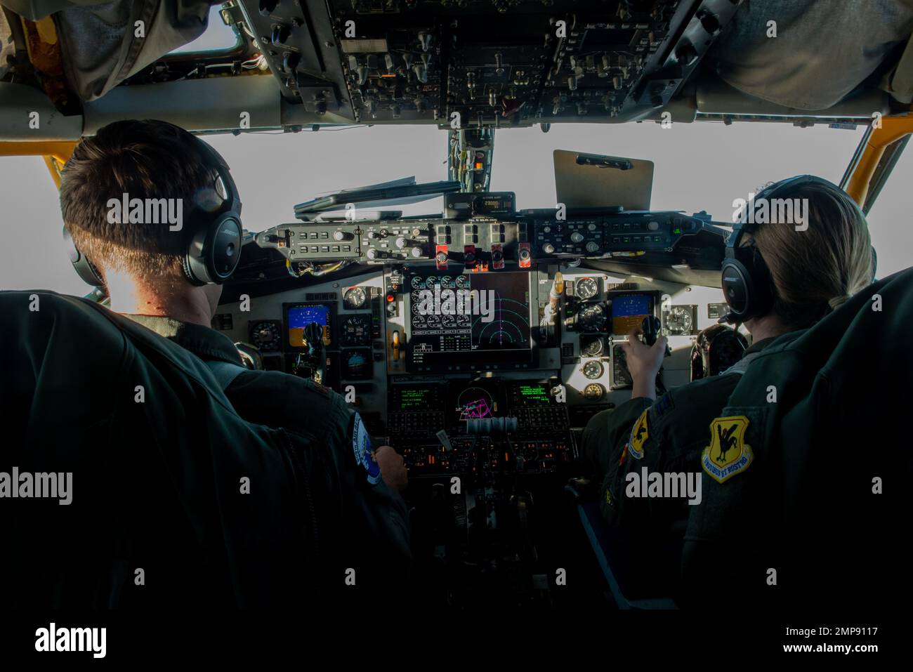 U.S. Air Force Maj. Rob Gruenenfelder and Capt. Elizabeth Luke, both KC ...