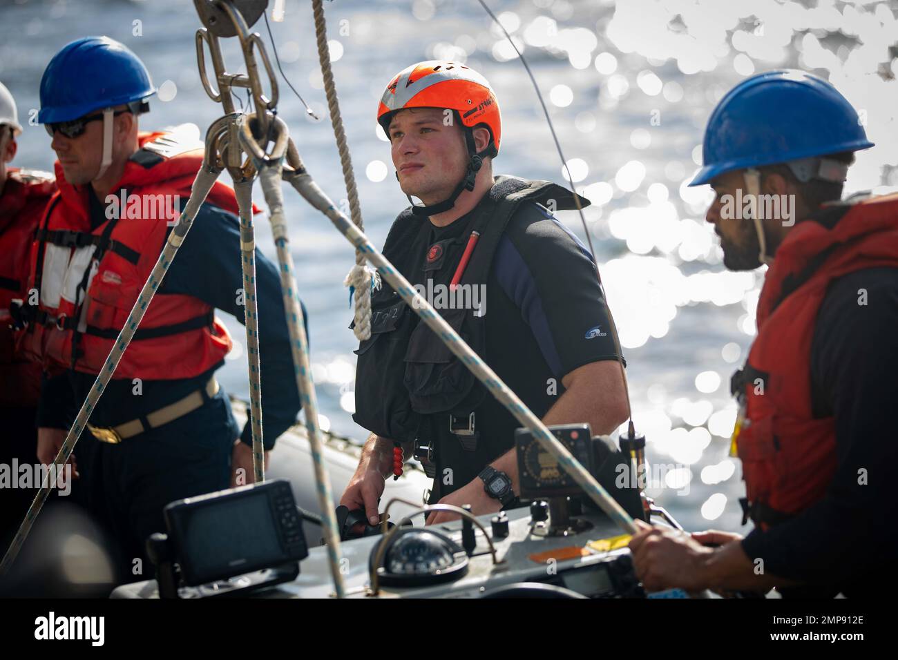 Fireman Samuel Tucker, assigned to the Arleigh Burke-class guided ...