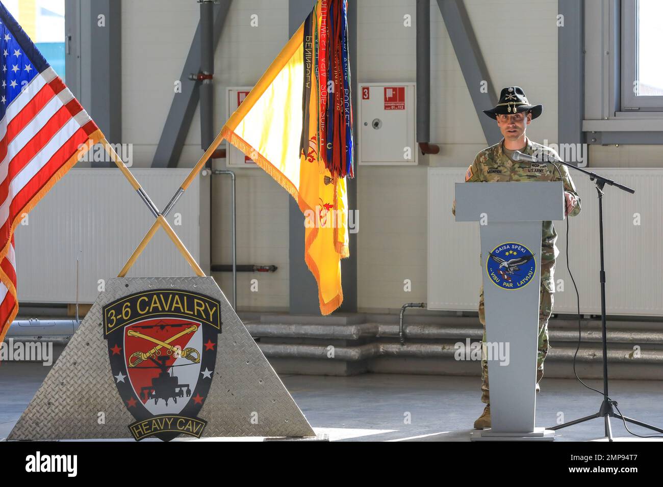 U.S. Army Lt. Col. Chad Monroe, squadron commander for Bravo Troop, 3rd ...