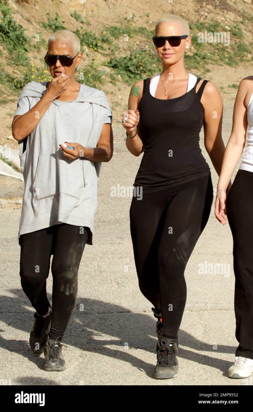 EXCLUSIVE!! Amber Rose wears figure hugging leggings that showed off ...