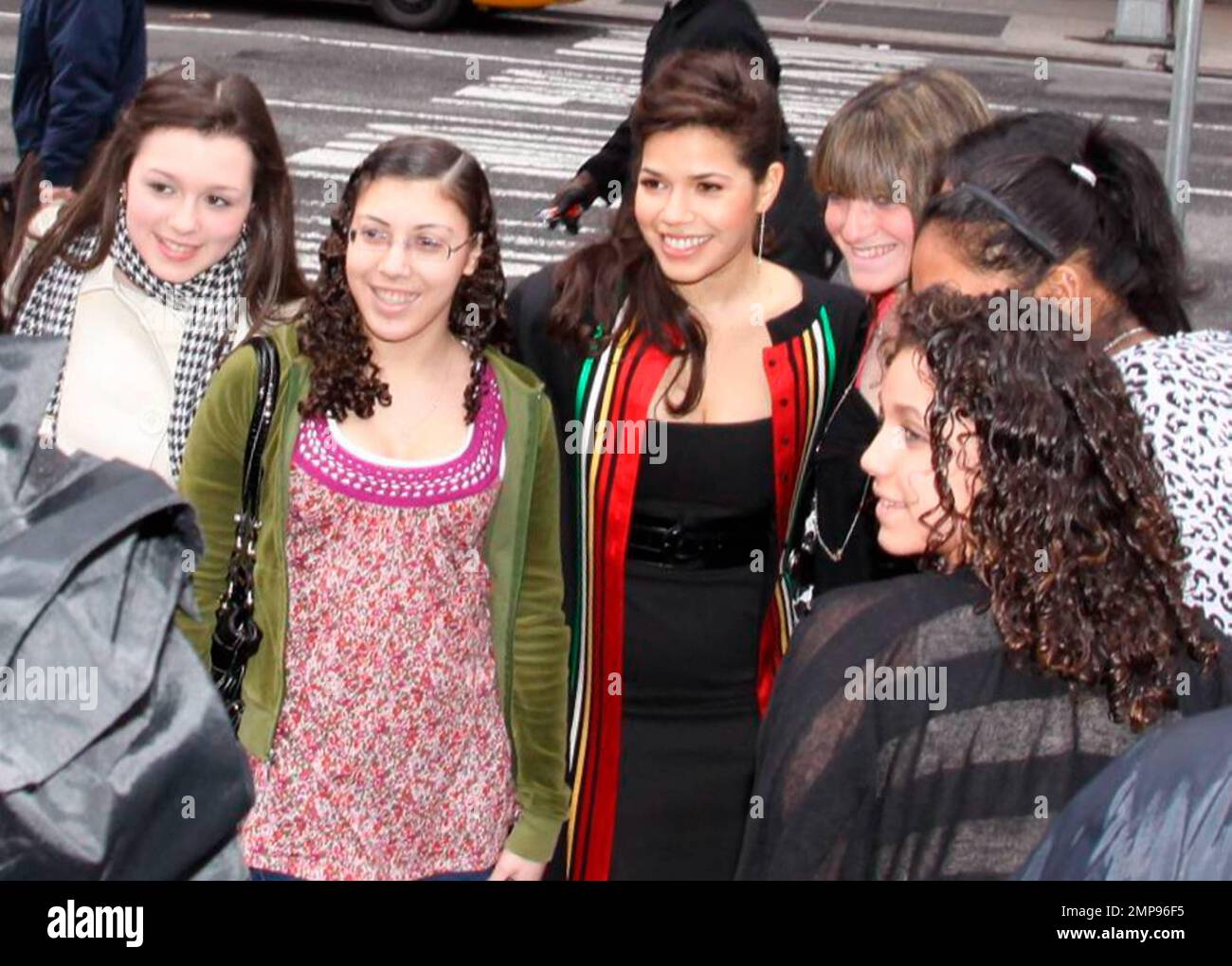 America Ferrera appears alongside a 40-foot replica Viking ship and ...