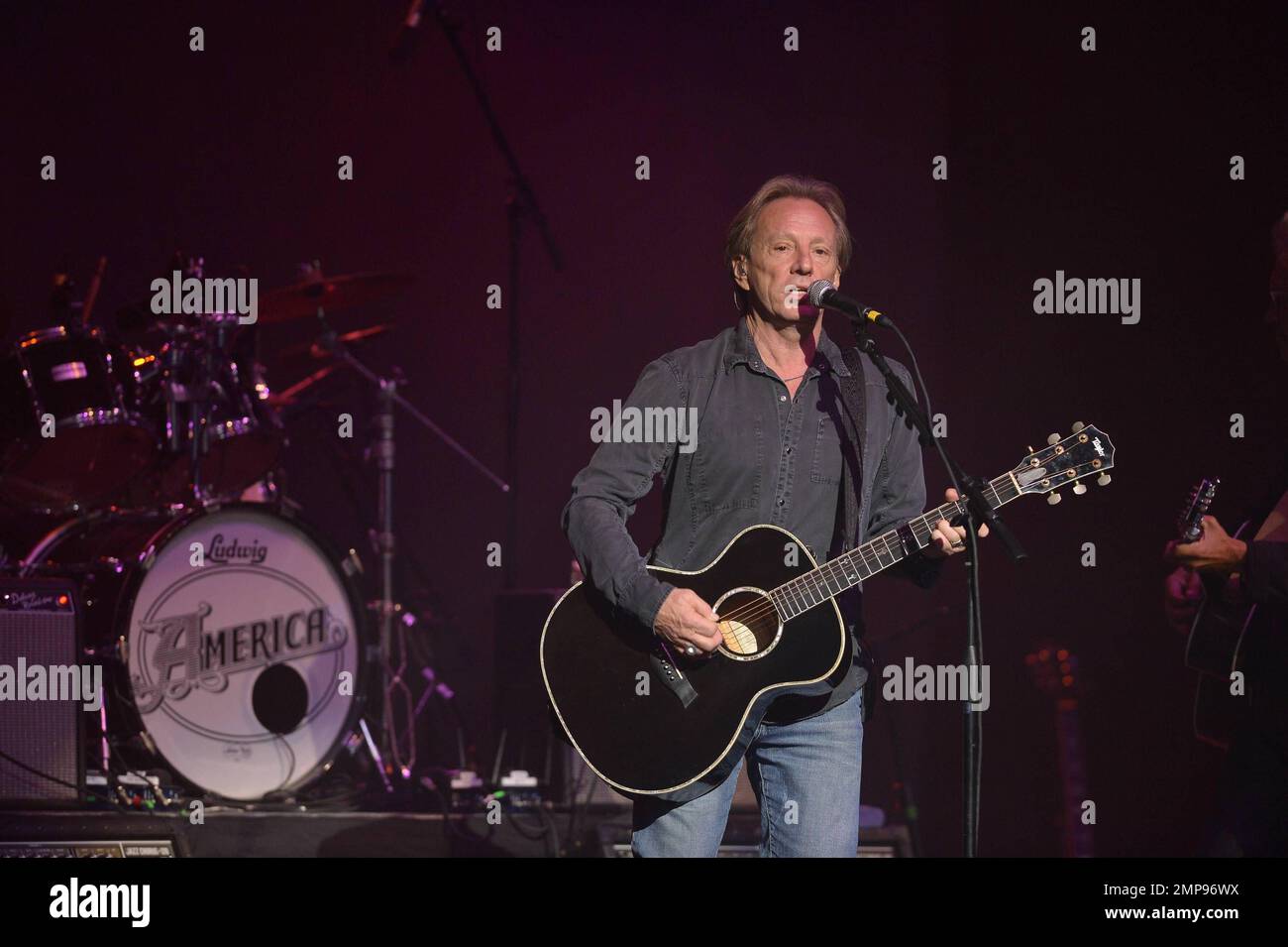 English-American folk rock band Gerry Beckley and Dewey Bunnell of ...