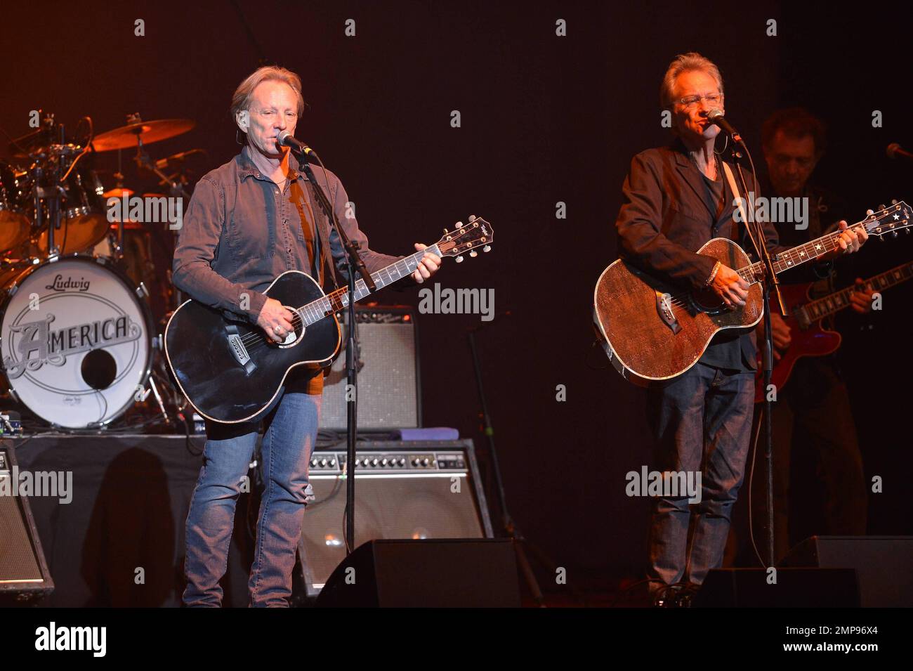 English-American folk rock band Gerry Beckley and Dewey Bunnell of ...