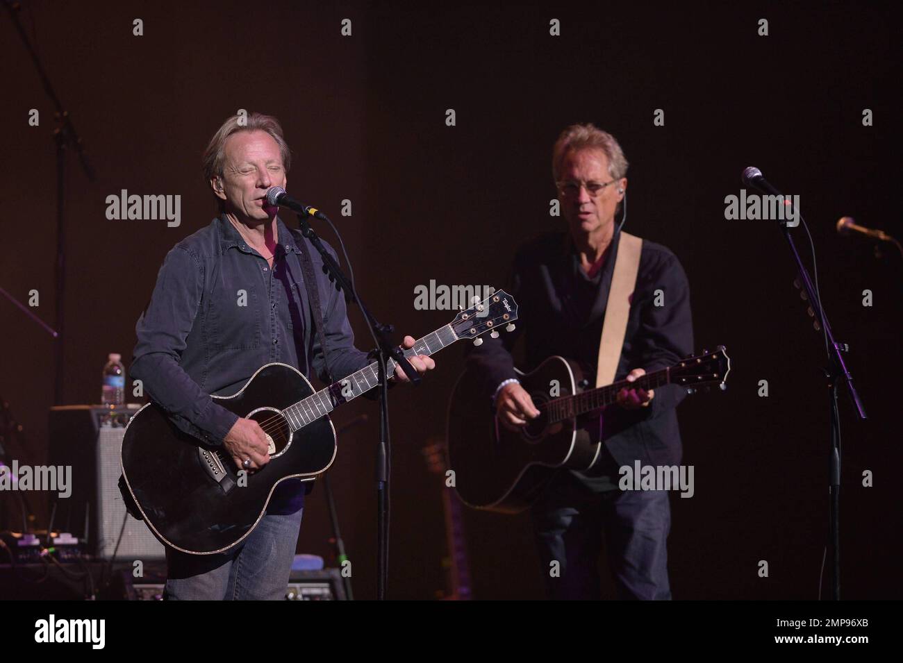English-American folk rock band Gerry Beckley and Dewey Bunnell of ...