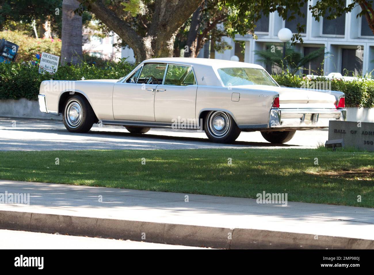 Actors prepare to shoot the asylum scenes on the set of "American ...