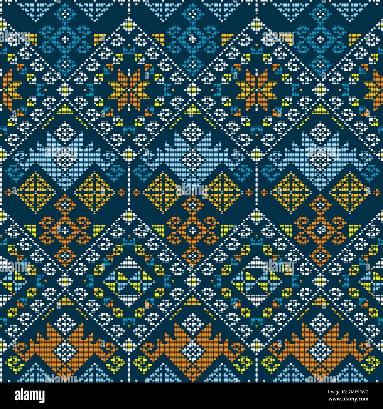 Yakan weaving inspired vector seamless geometric pattern - Filipino ...