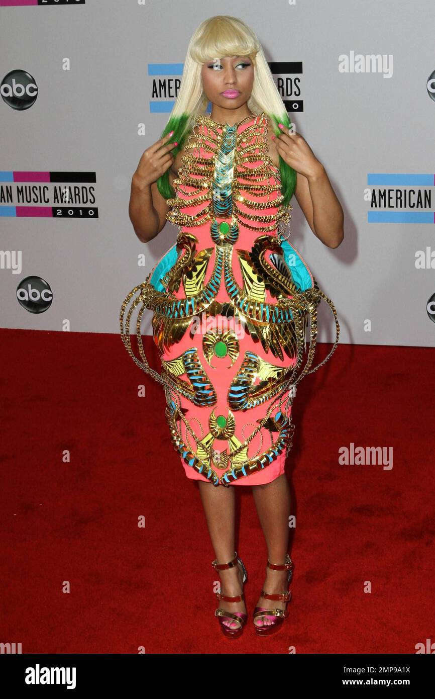Nicki Minaj walks the red carpet at the 2010 American Music Awards at ...