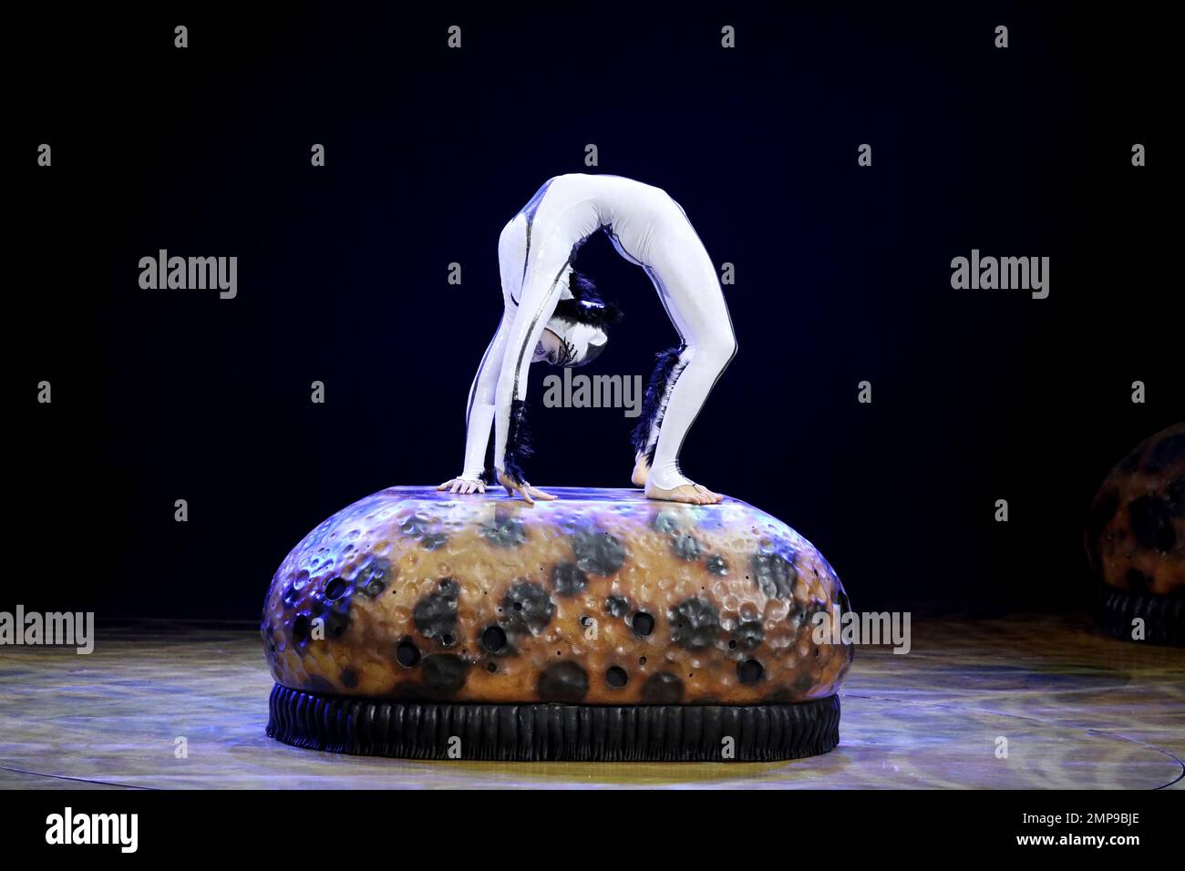 Contortionist Ariunsaana Bataa of Cirque Du Soleil rehearses for the UK ...