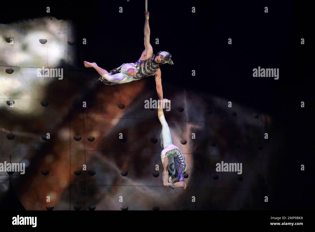 Acrobats, from top, Catherine Audy, and Alexis Trudel of Cirque Du ...