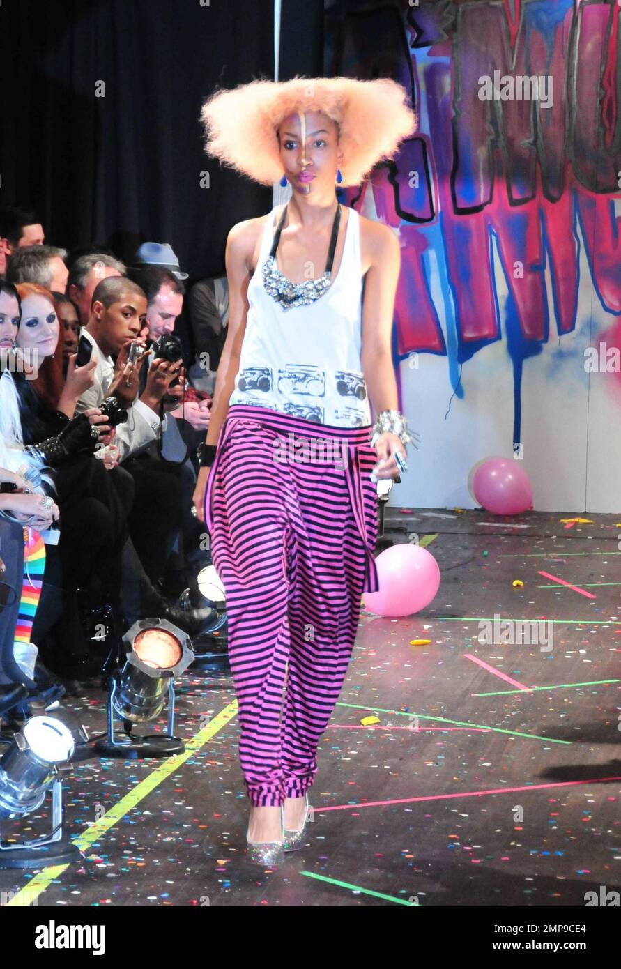 Models walk the runway at the Amuse fashion show during Mercedes-Benz ...