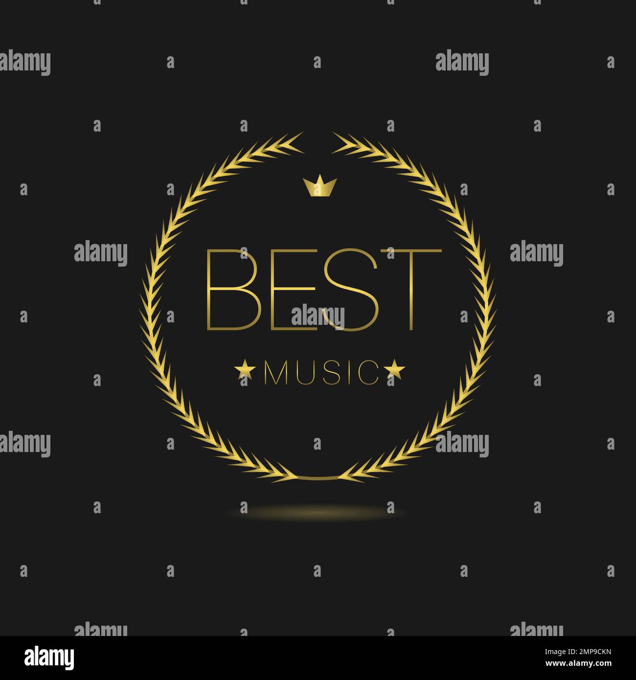 Best music award golden laurel wreath Vector Stock Vector Image & Art ...