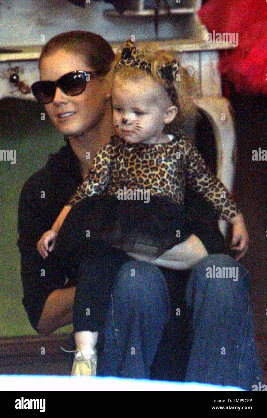Actress Amy Adams spends a family day at Mr Bones Pumpkin Patch with ...