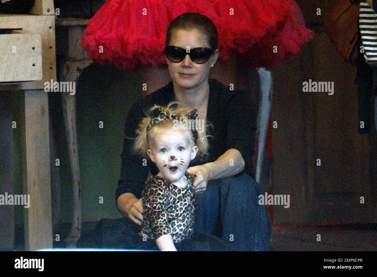 Actress Amy Adams spends a family day at Mr Bones Pumpkin Patch with ...