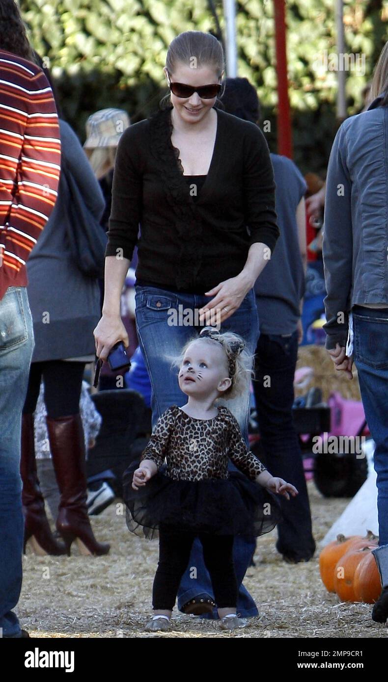 Actress Amy Adams spends a family day at Mr Bones Pumpkin Patch with ...