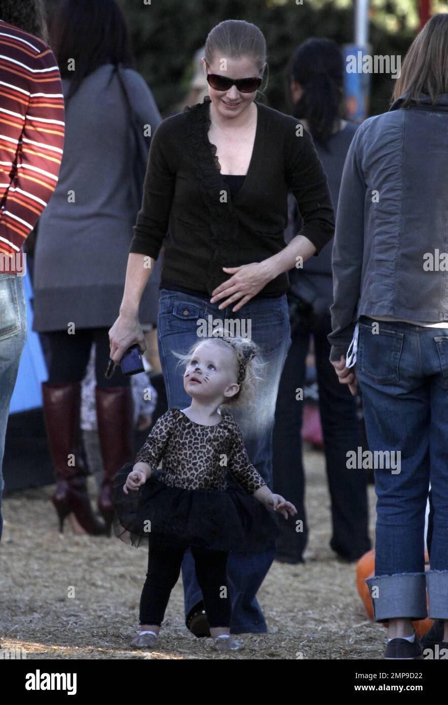 Actress Amy Adams spends a day at Mr Bones Pumpkin Patch with husband ...