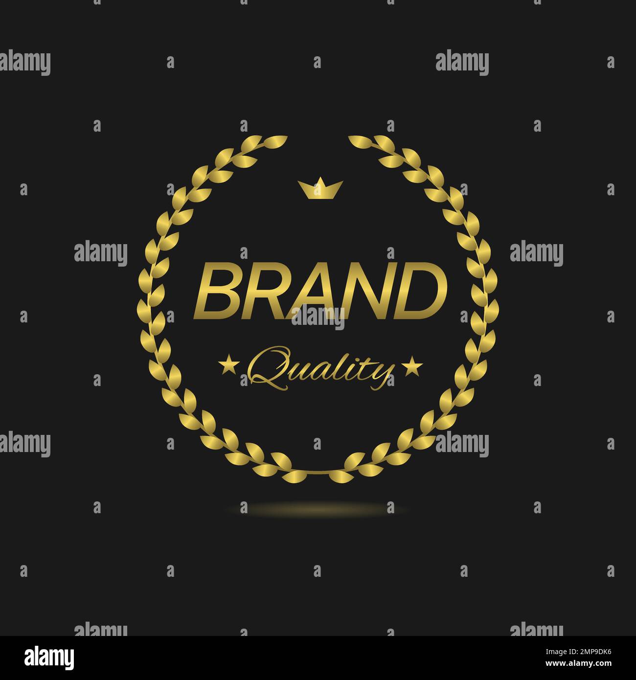 Laurel wreath brand logo hi-res stock photography and images - Alamy