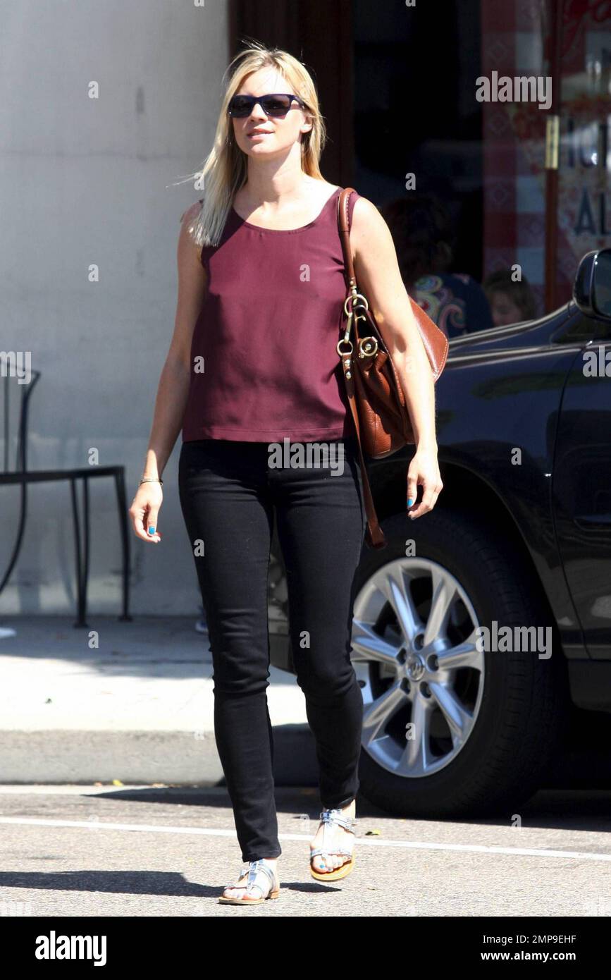 Actress Amy Smart leaves a nail salon after an appointment. Smart, well ...