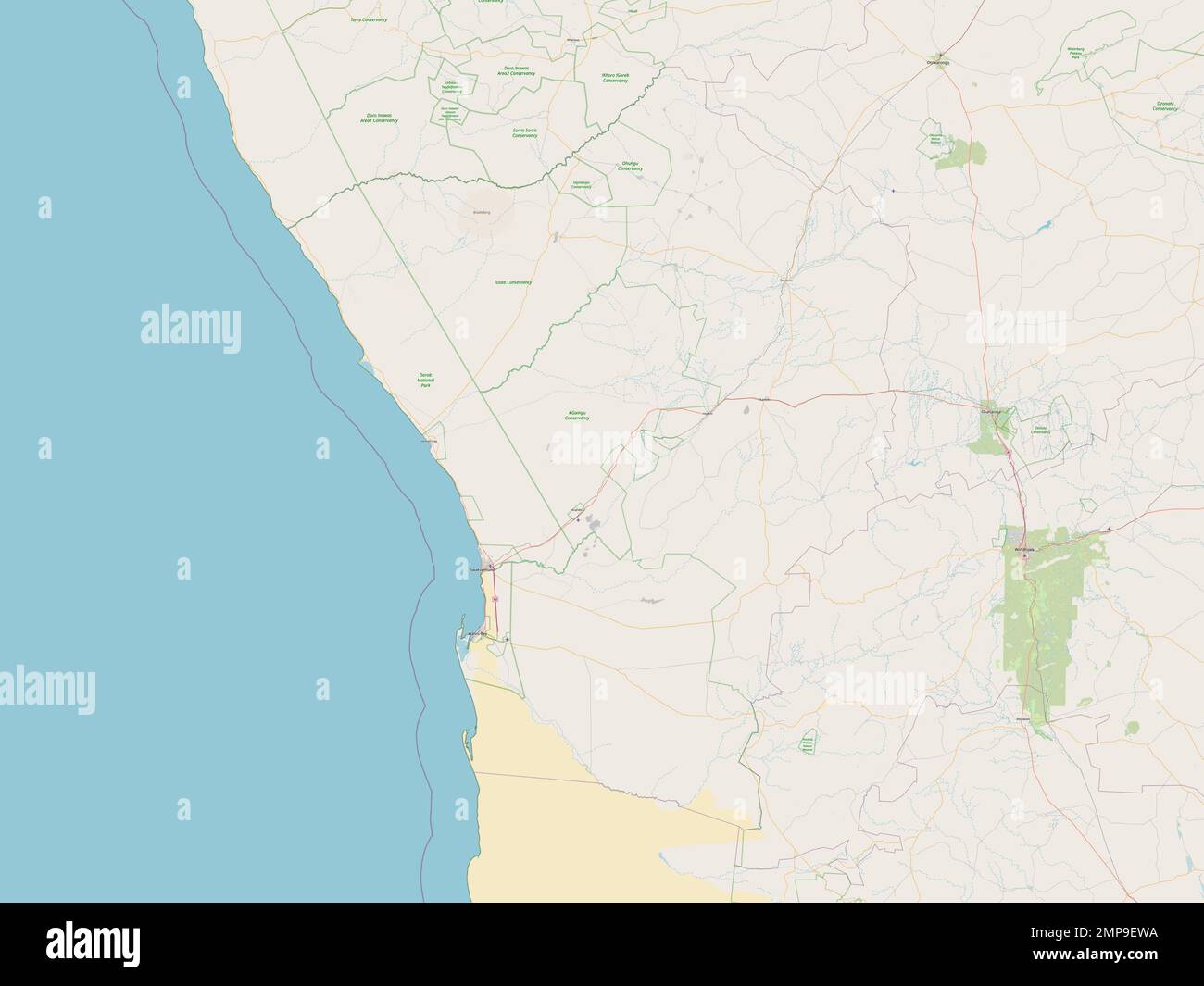 Erongo, region of Namibia. Open Street Map Stock Photo - Alamy