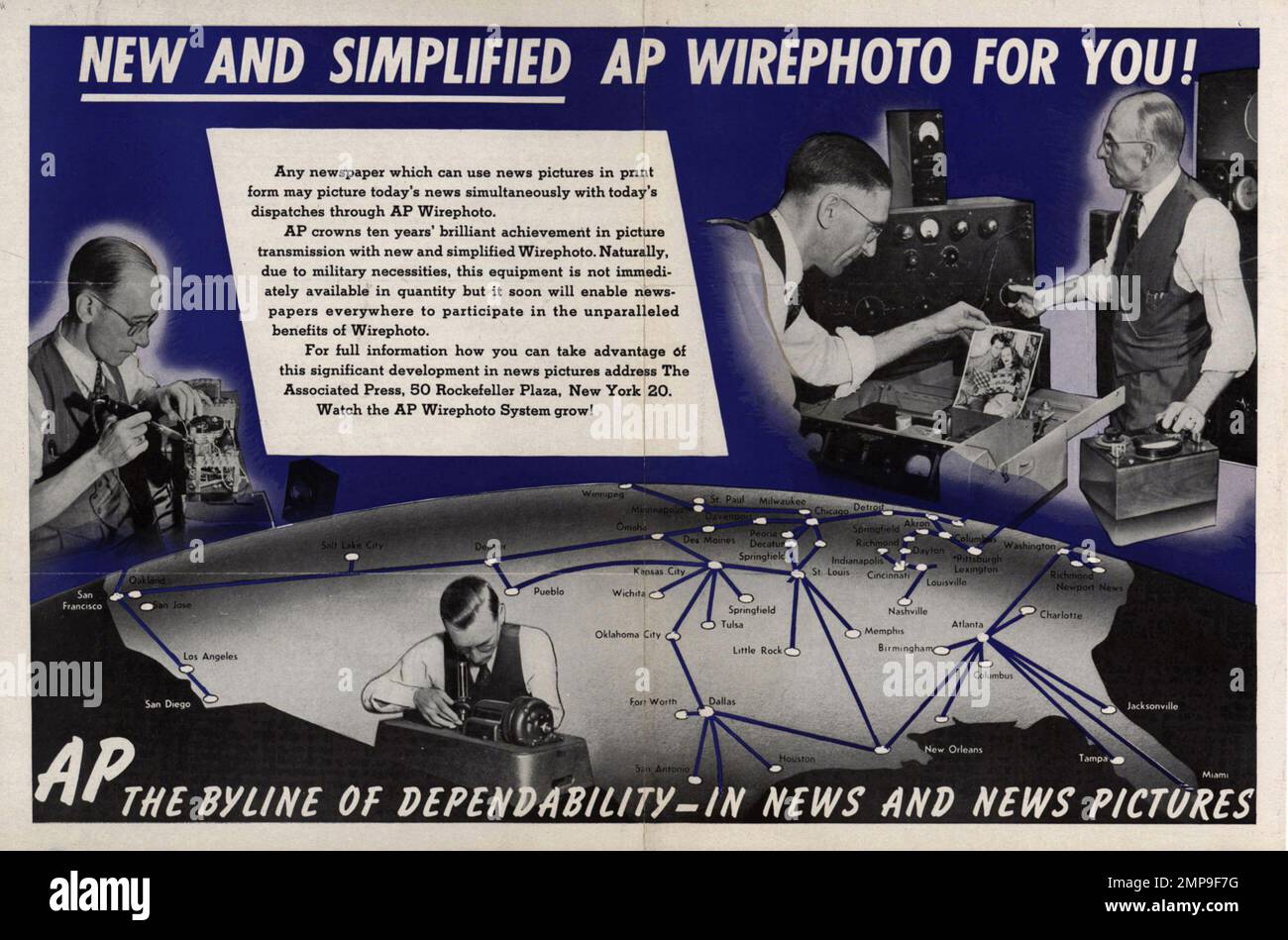 "New and Simplified AP Wirephoto For You", AP advertisement, 1945. (AP ...