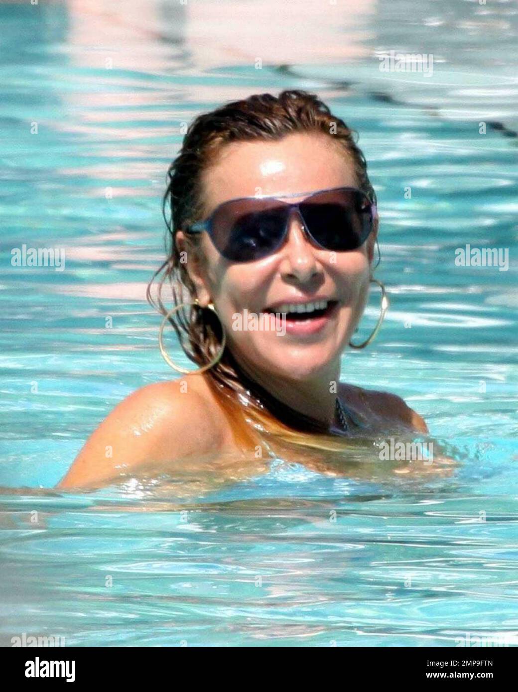 Spanish actress Ana Obregon enjoys the afternoon on Easter Sunday in ...