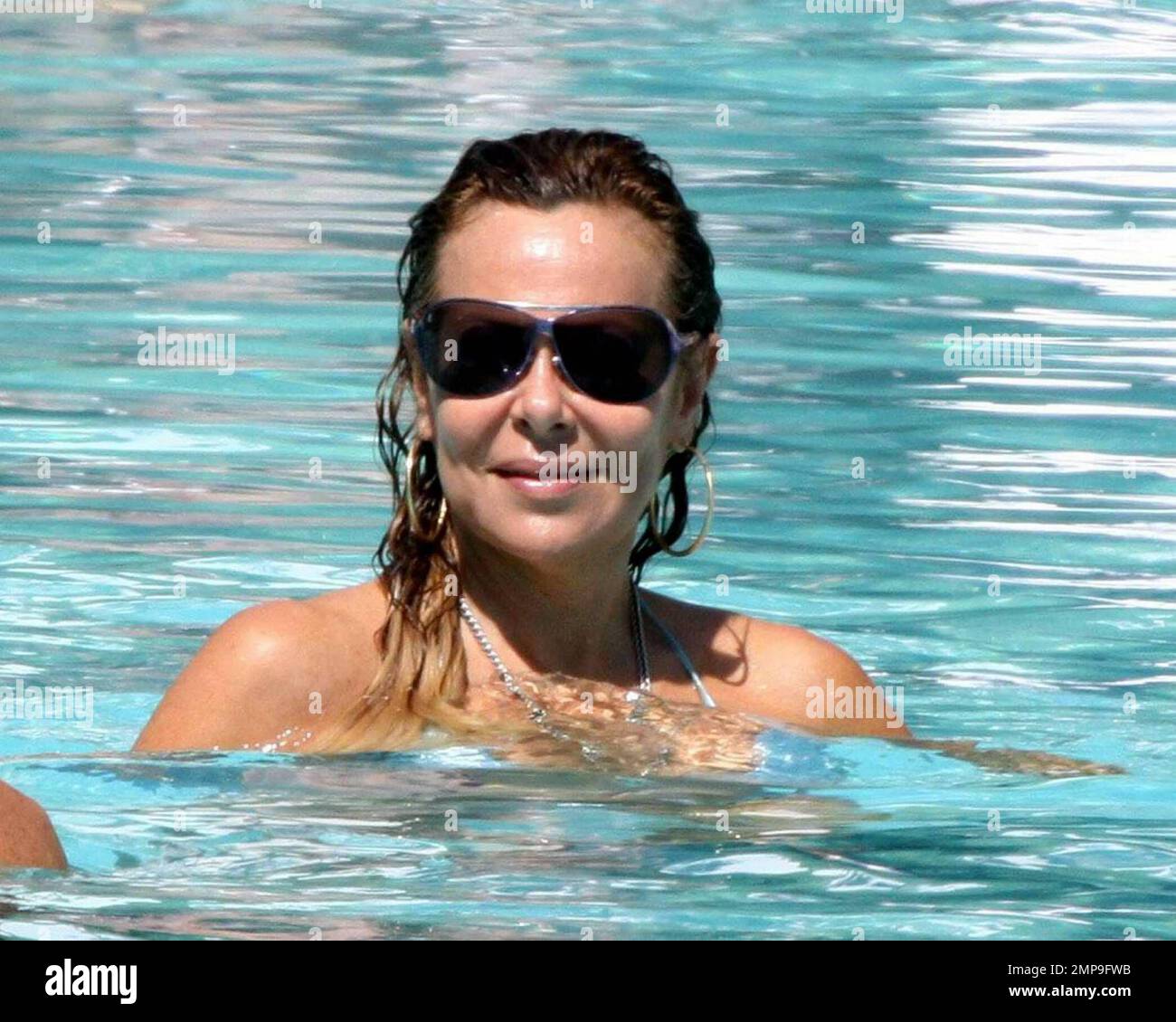 Spanish actress Ana Obregon enjoys the afternoon on Easter Sunday in ...