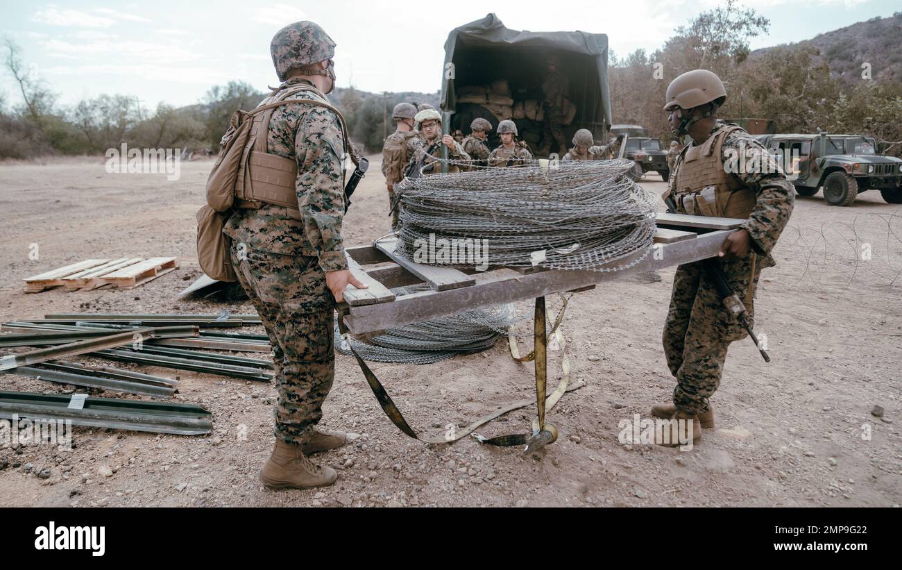 U.S. Marines with 1st Air Naval Gunfire Liaison Company, I Marine ...