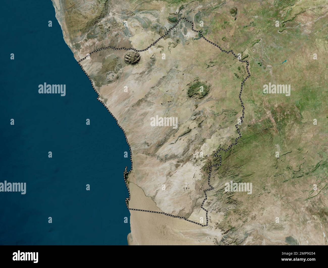 Erongo, region of Namibia. High resolution satellite map Stock Photo ...