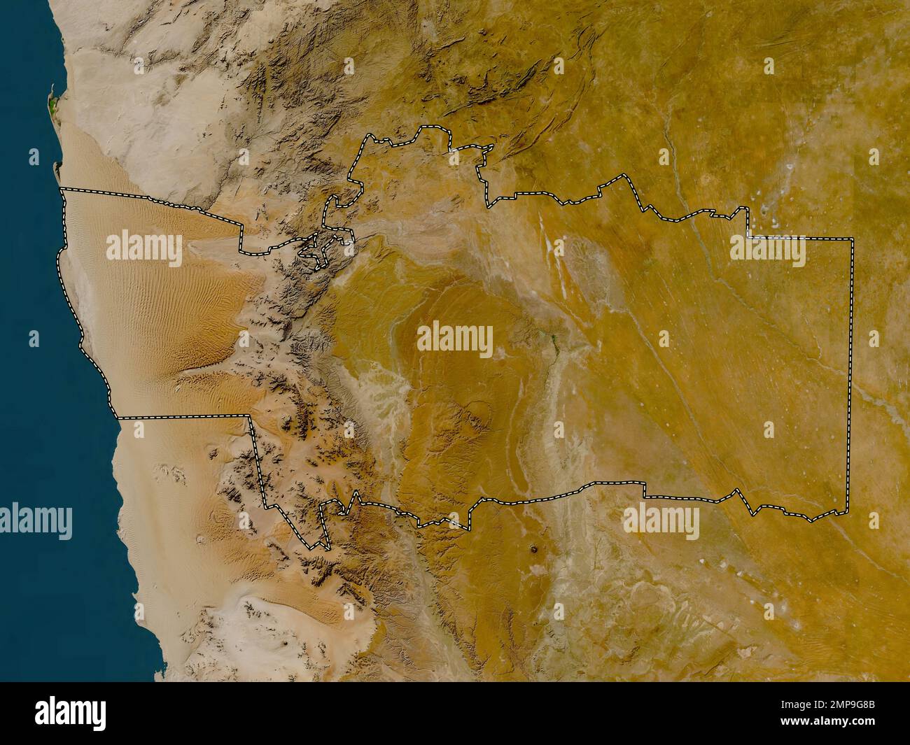 Hardap, region of Namibia. Low resolution satellite map Stock Photo - Alamy