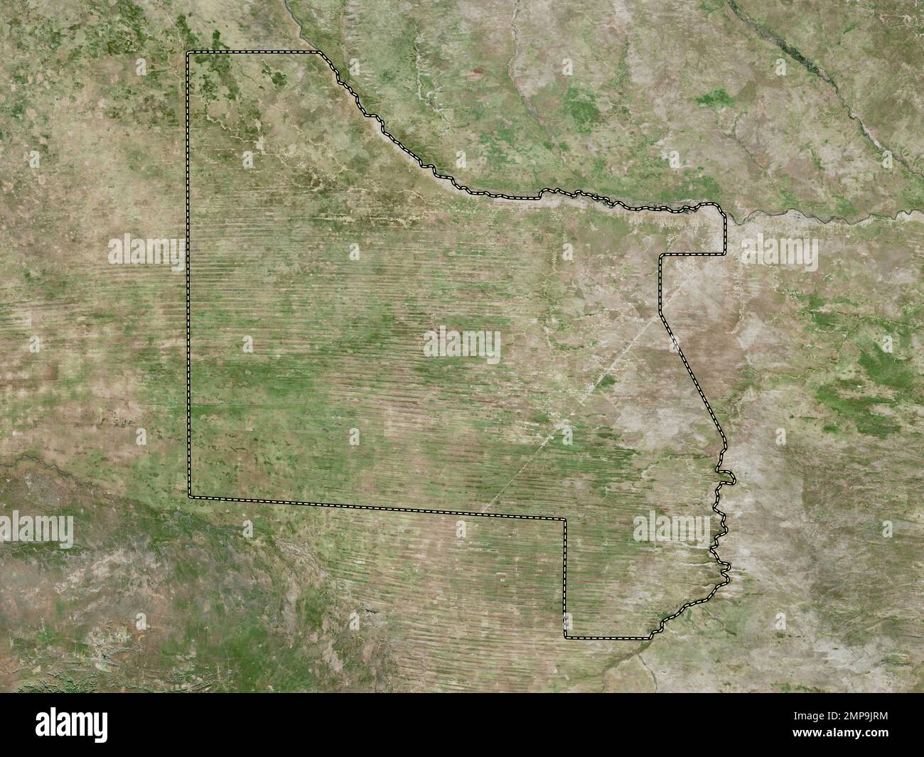 Kavango West, region of Namibia. High resolution satellite map Stock ...