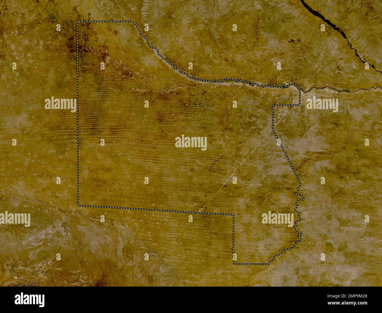 Kavango West, region of Namibia. Low resolution satellite map Stock ...