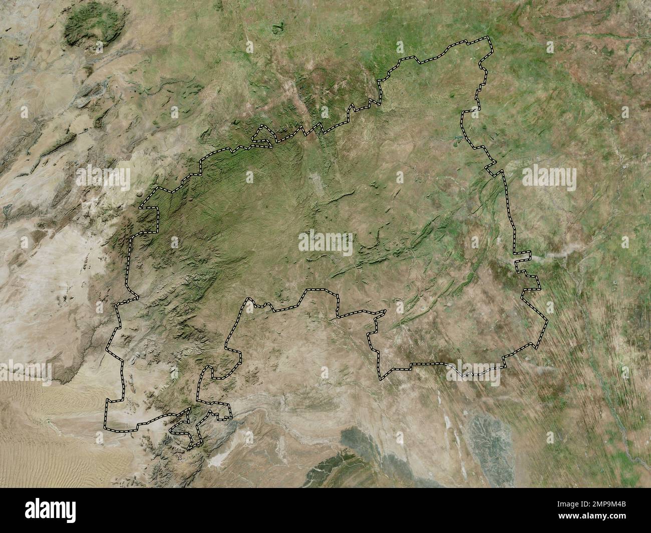 Khomas, region of Namibia. High resolution satellite map Stock Photo ...